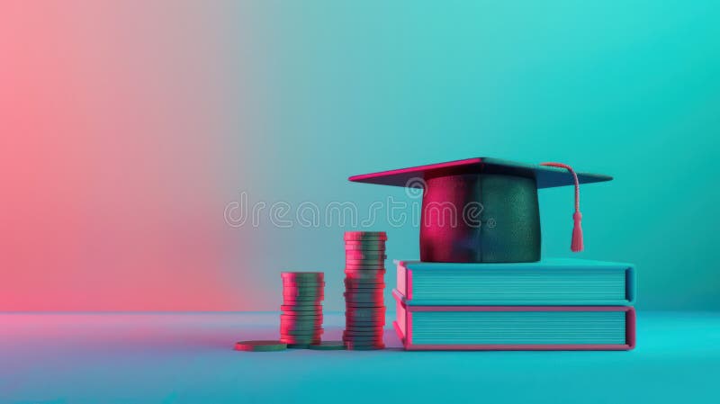 An Abstract Composition of a Graduation Cap, Stock Illustration ...