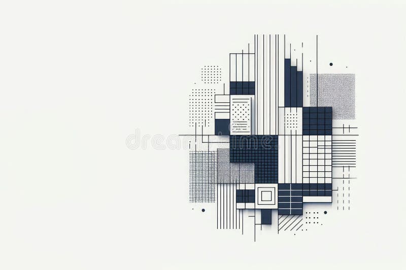 Abstract Composition of Graphic Elements. Space for Text. Stock ...