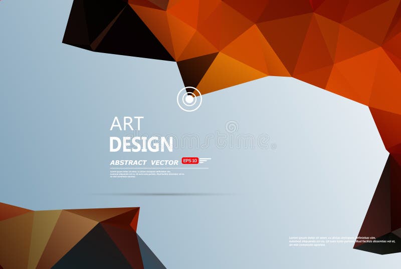 Abstract Composition, Gray, Orange Font Texture, Polygonal Triangle ...