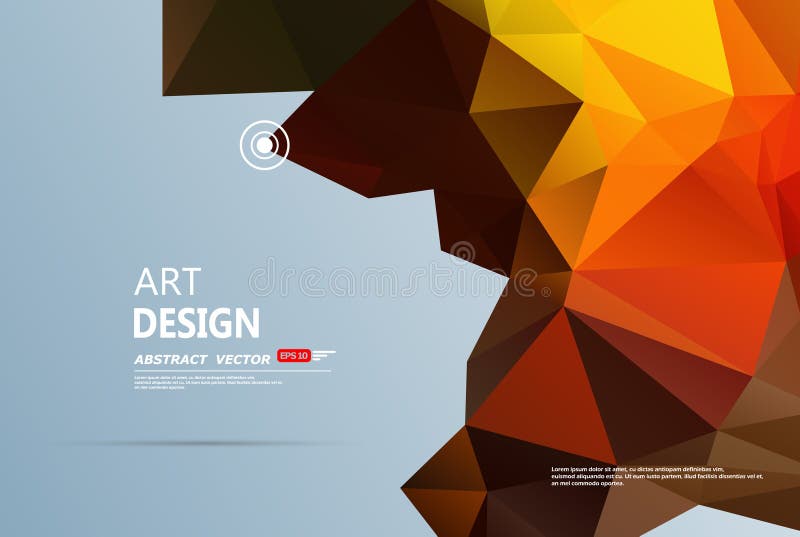 Abstract Composition, Gray, Orange Font Texture, Polygonal Triangle ...