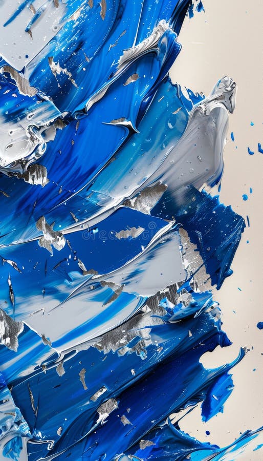 Abstract Composition of Intersecting Blue and White Diagonal Layers ...