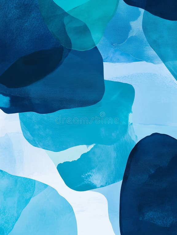 Abstract Composition of Layered Blue Paper Cutouts. Great for Design ...