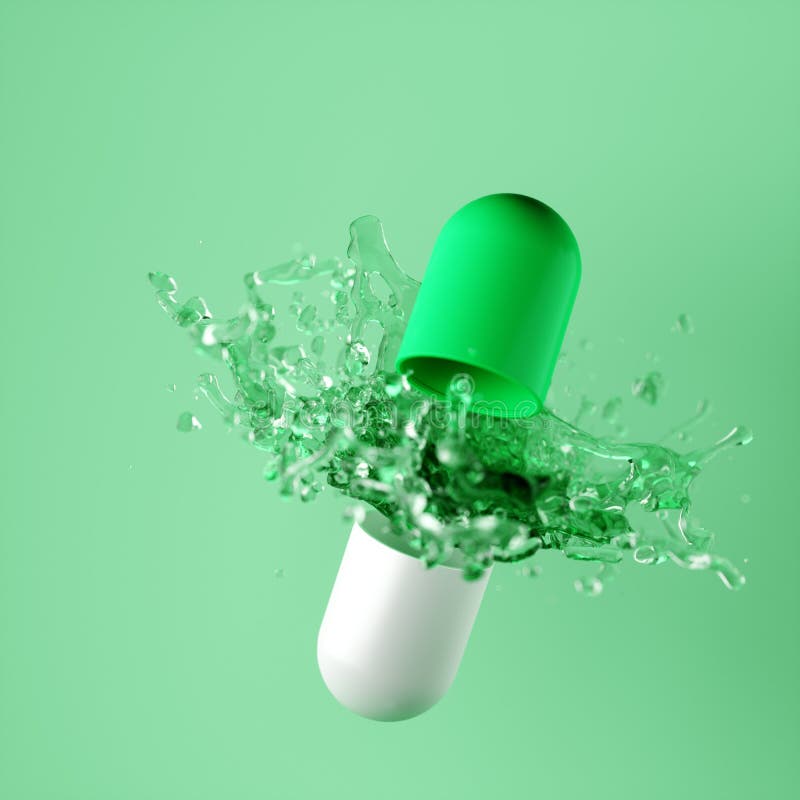 Abstract Illustration of Cube with Pills and Drugs. - 3d Rendering ...