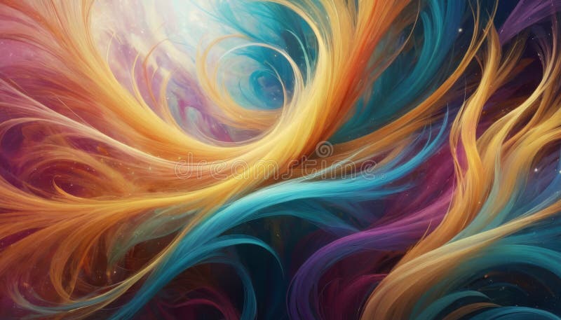 Abstract Swirling Color Fusion Stock Image - Image of pattern, design ...