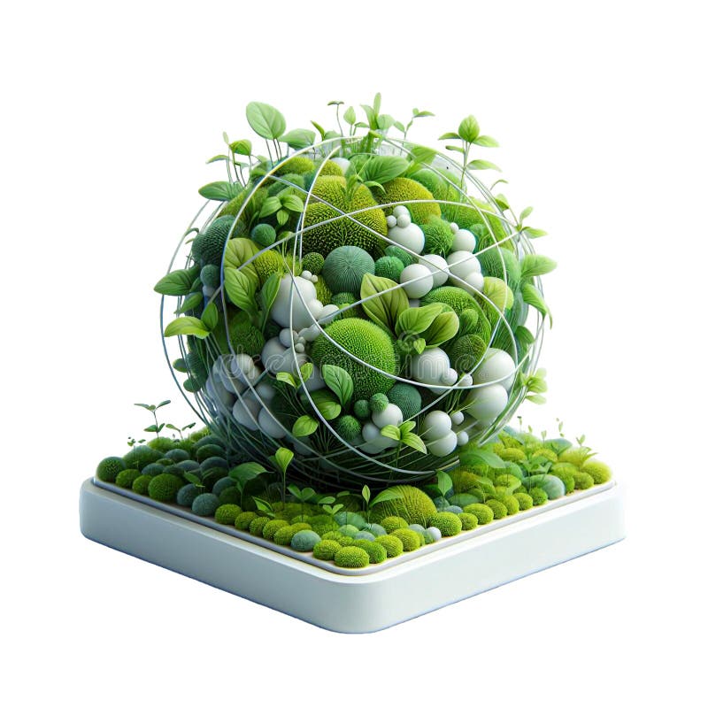 Abstract Composition of Microgreens on PNG Background. Generative AI ...