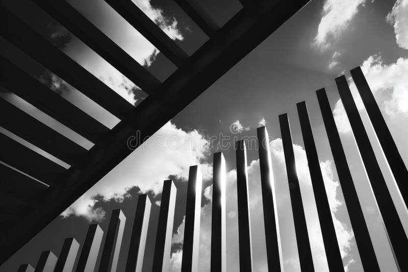 Abstract Composition with Nubes Saw Patterns in Architecture Stock ...