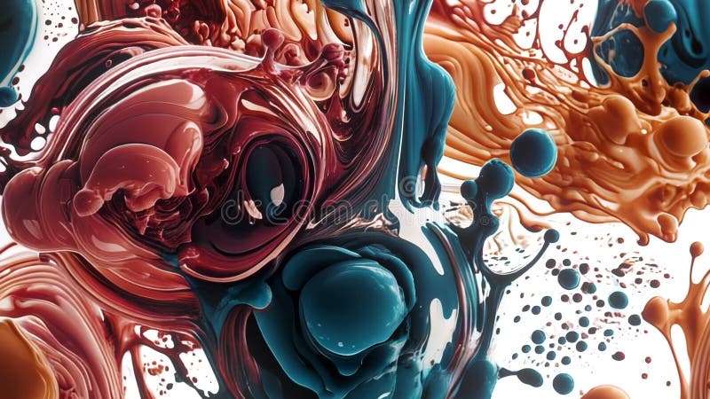 Abstract Composition of Organic Spheres and Soft Waves Stock Footage ...