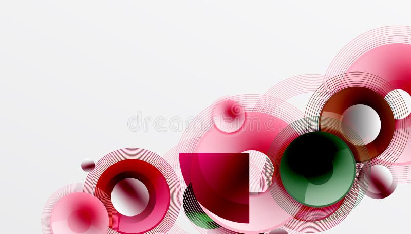 Abstract Composition of Overlapping Circles with Smooth Gradients and ...