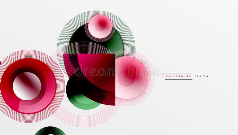 Abstract Composition of Overlapping Circles with Smooth Gradients and Transparency Effects ...