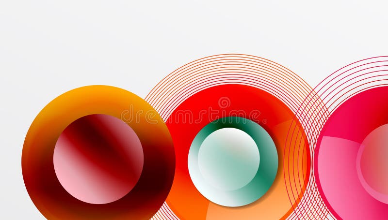 Abstract Composition of Overlapping Circles with Smooth Gradients and ...