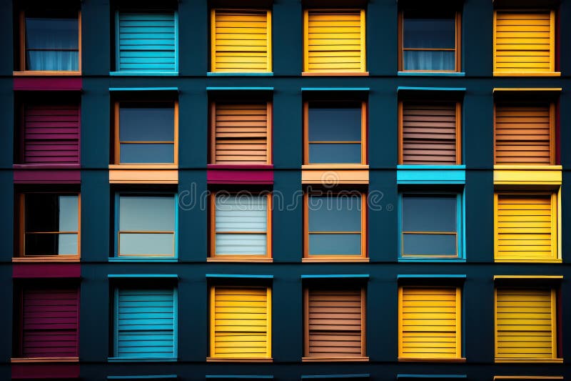 Abstract Composition Pattern of Windows Pastel Color. Generative AI ...