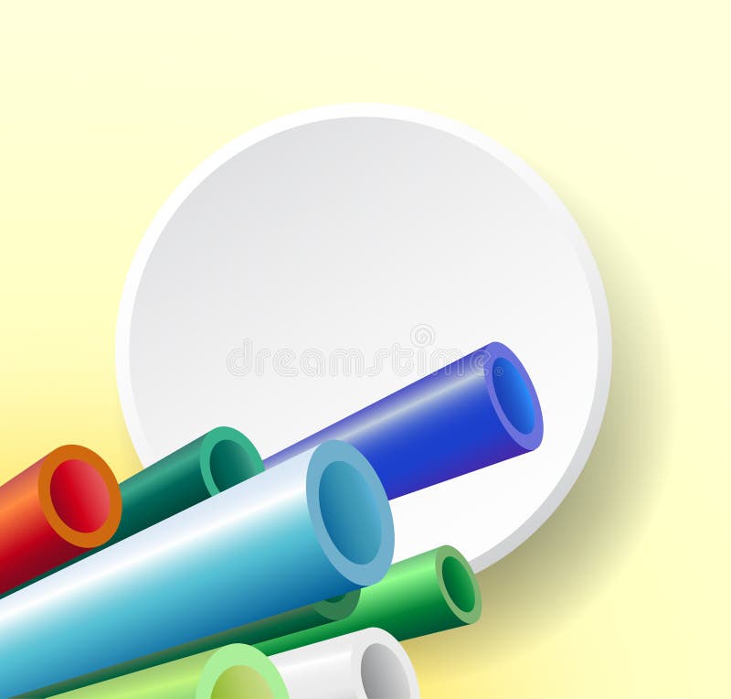 Abstract Composition with Pipes Stock Illustration - Illustration of ...