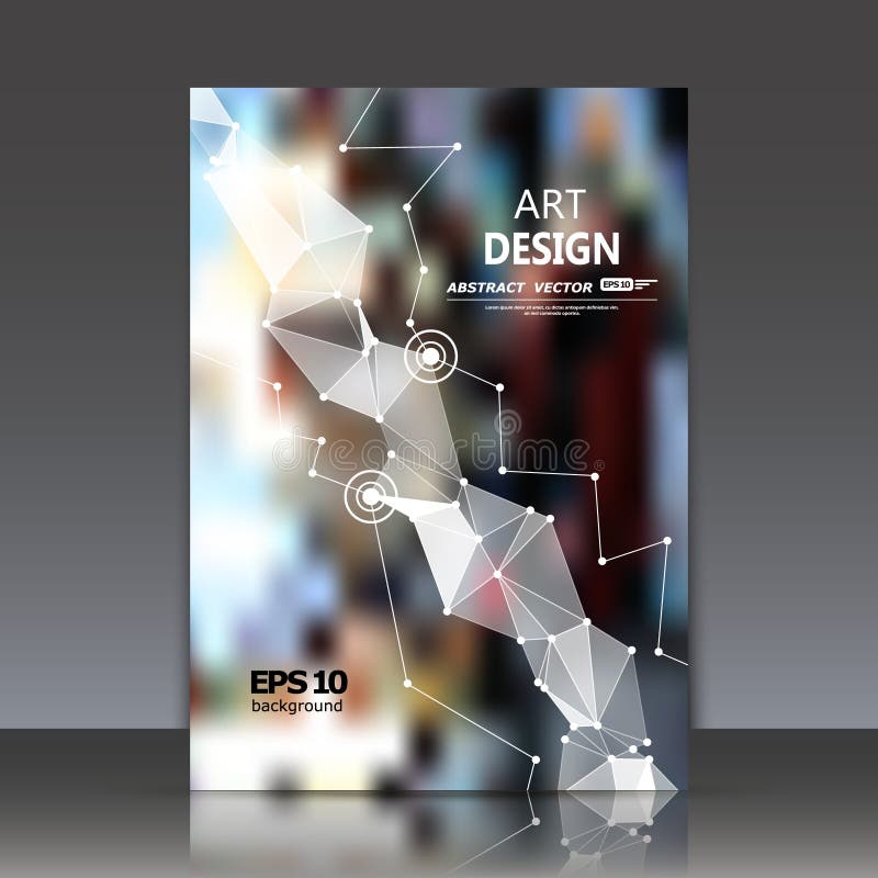 Abstract Composition, Square Text Frame Surface, White A4 Brochure ...