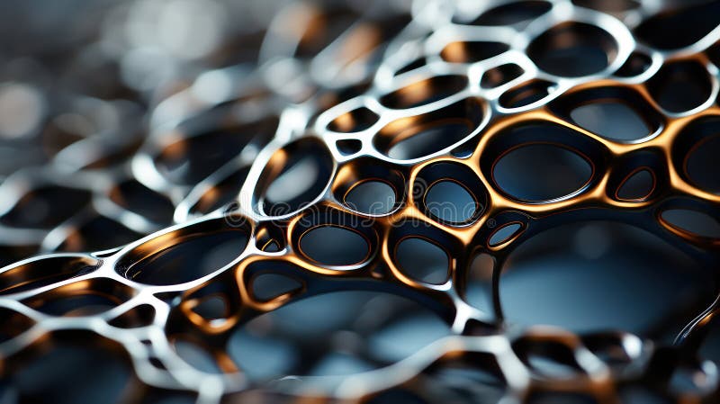 Metallum Etched: Abstract Macro Close-Up of Bent Metal with Intricate ...