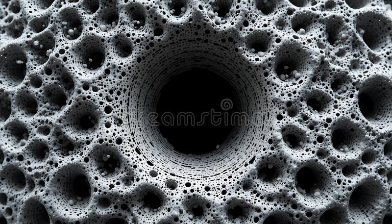 Unique Abstract Structure Featuring Intricate Patterns and Deep Holes ...