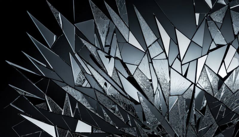 Abstract Pattern Shards of a Glass Stock Illustration - Illustration of ...