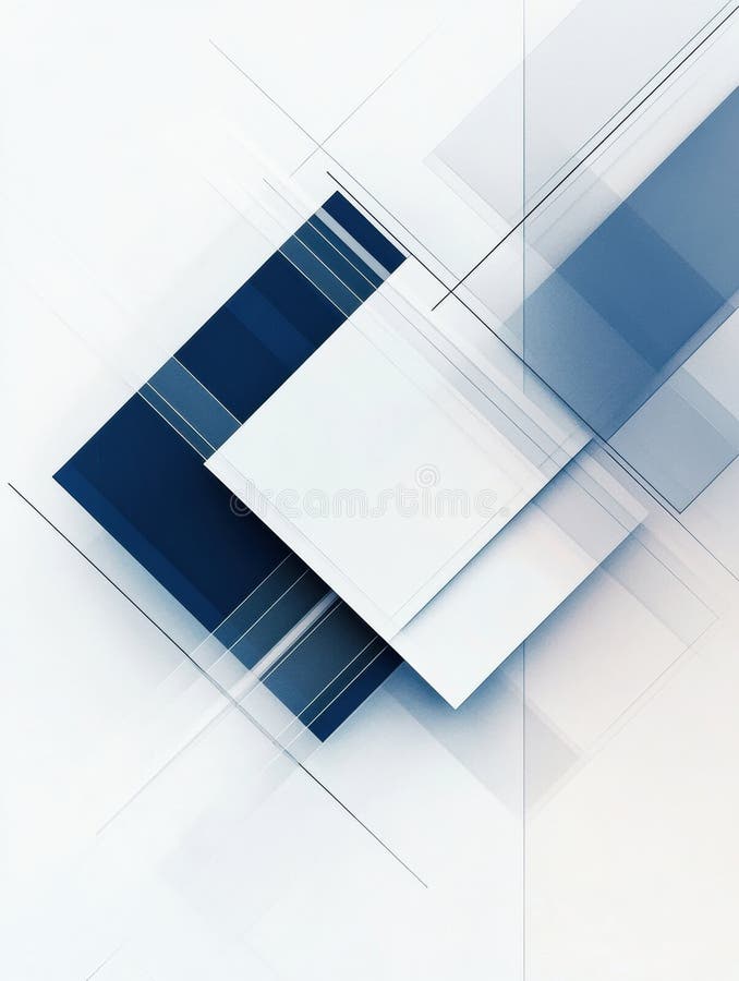 Geometric Abstract Design Featuring Overlapping Shapes in Shades of ...