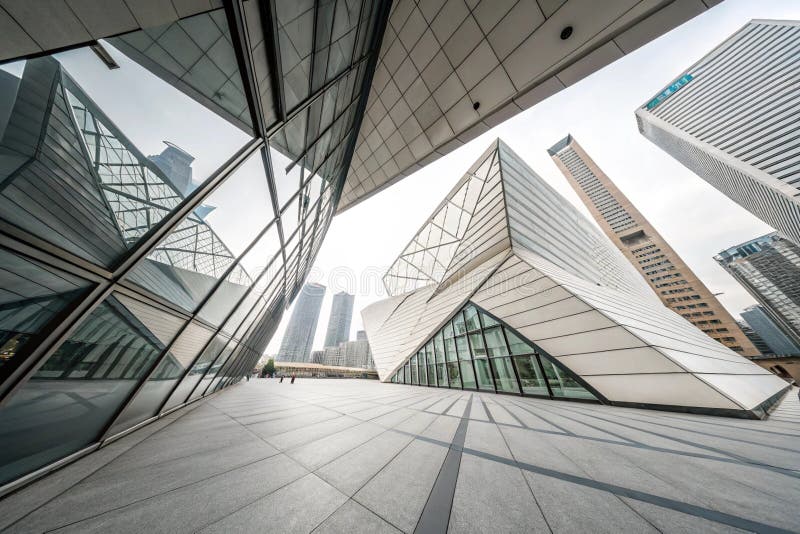 Abstract Architectural Composition with Perspective Stock Illustration ...