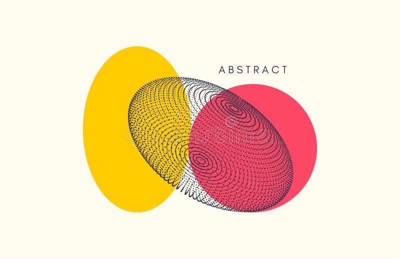 Abstract Composition with Simple Geometric Figures. Modern Art Graphics ...