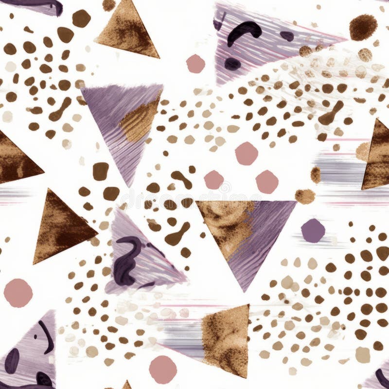 Abstract Composition with Spirals, Triangles and Leopard Spots ...