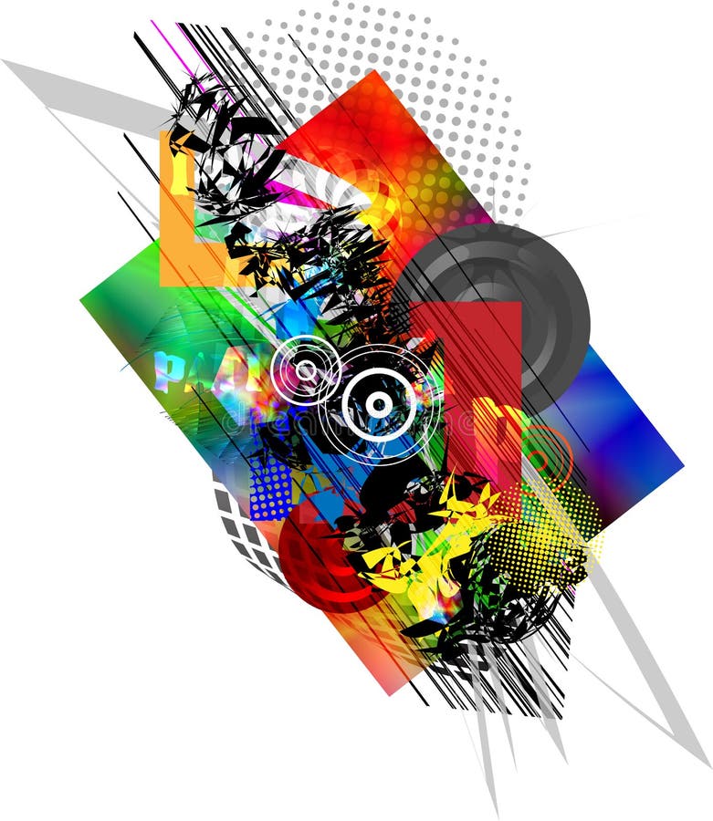 Original Abstract Digital Painting Artwork of Stock Vector ...
