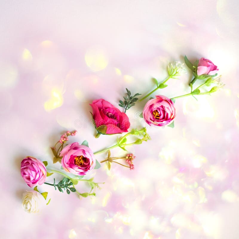 Abstract Composition of Spring Flowers.. Stock Photo - Image of minimal ...