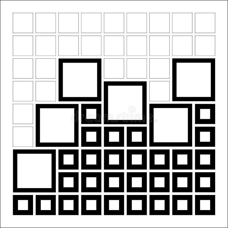 Abstract Composition with Squares Stock Vector - Illustration of ...