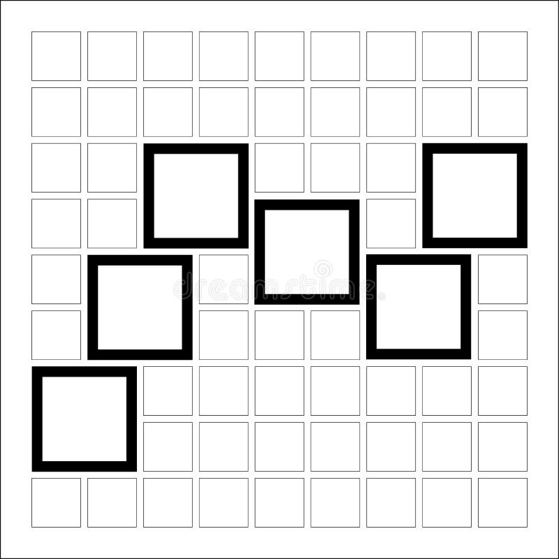 Abstract Composition with Squares Stock Illustration - Illustration of ...