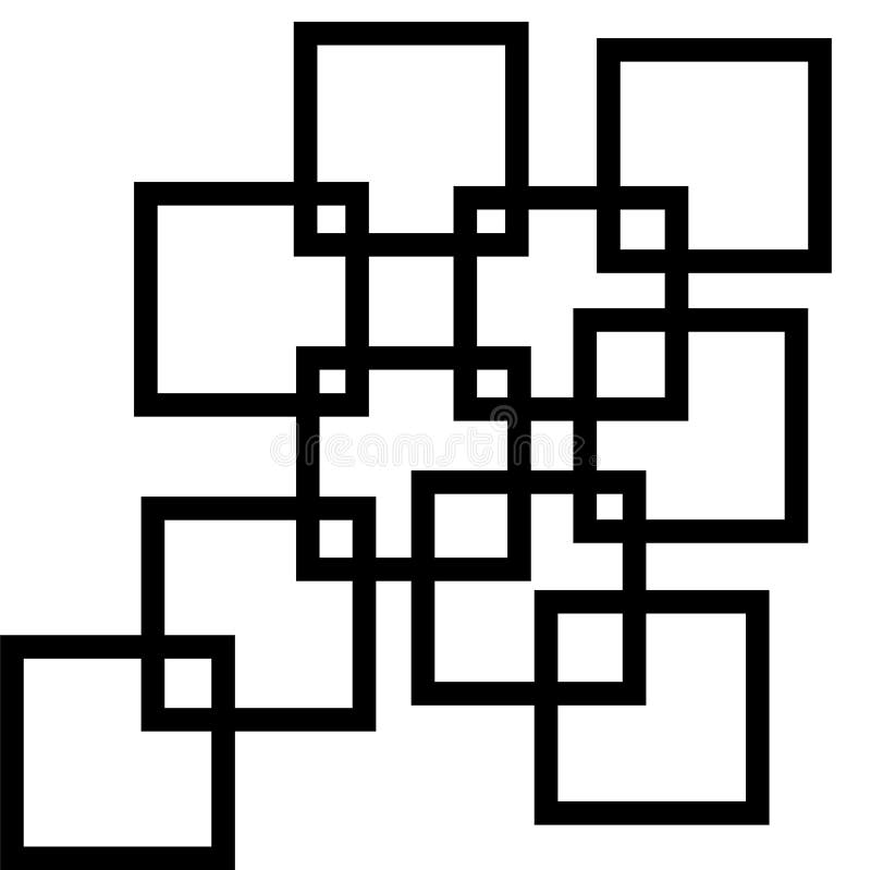 Abstract Composition with Squares Stock Vector - Illustration of ...
