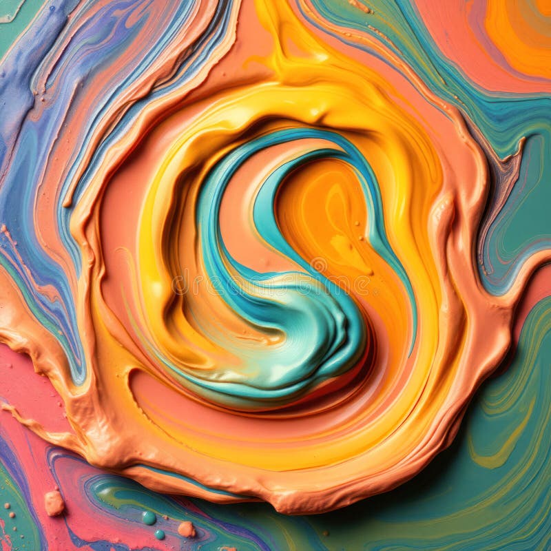 An Abstract Composition with Strokes of Light Color Creates an ...