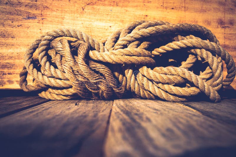 Abstract Composition, Texture Details of Thick and Strong Rope Isolated ...