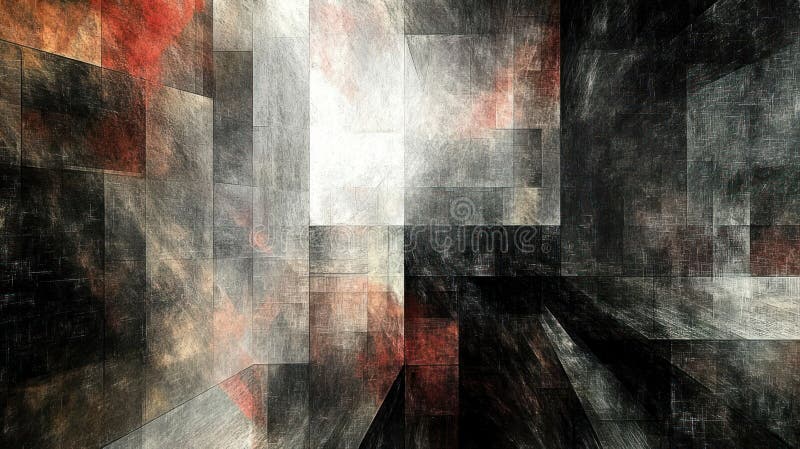 Abstract Composition with Textured Layers and Contrasting Colors ...