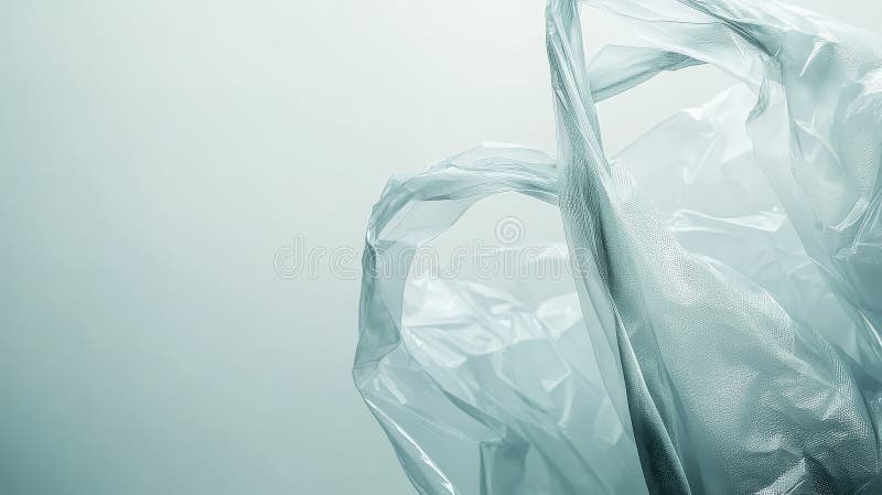 Abstract Composition of Translucent Plastic Texture with Flowing Shapes ...