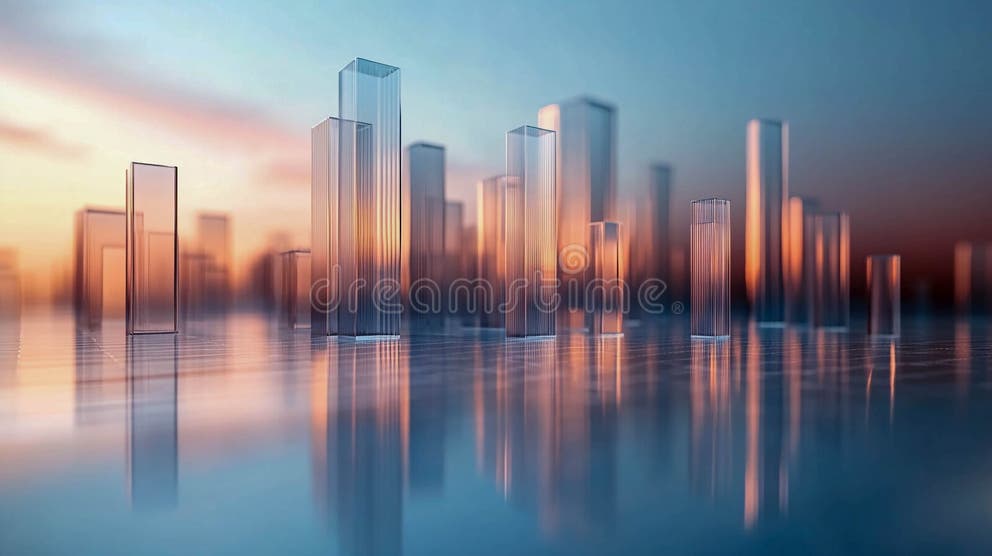 Abstract Composition of Translucent Rectangular Prisms, Reminiscent of ...