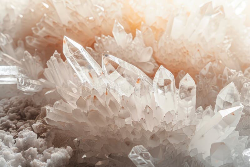 Abstract Composition of Transparent Salt Crystals with Illuminated ...