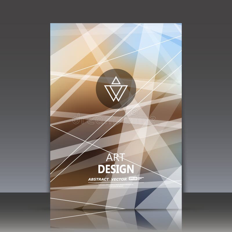 Abstract Composition, Square Text Frame Surface, White A4 Brochure ...