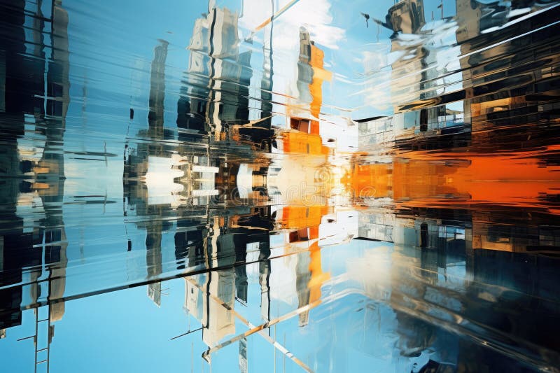 Abstract Composition Using Mirror Reflections Stock Illustration ...