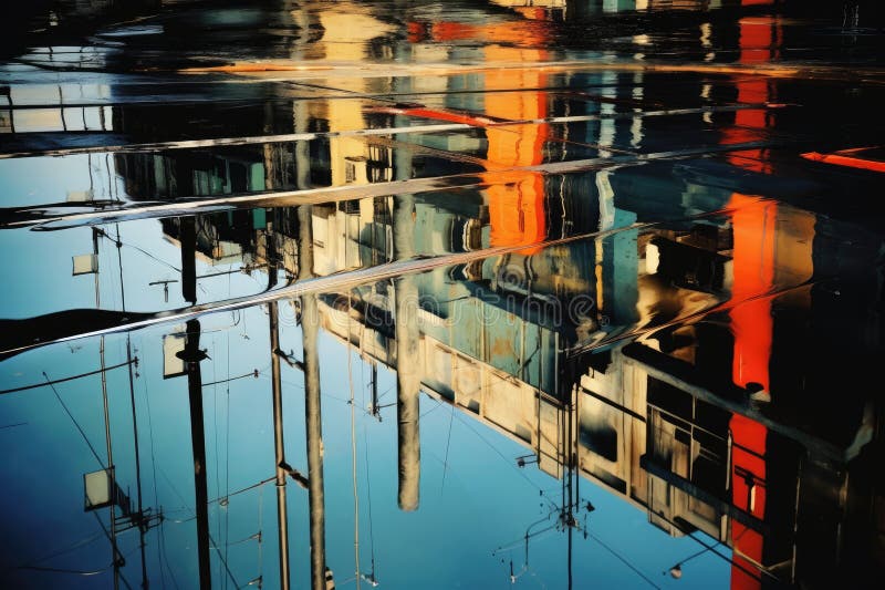 Abstract Composition Using Mirror Reflections Stock Illustration ...