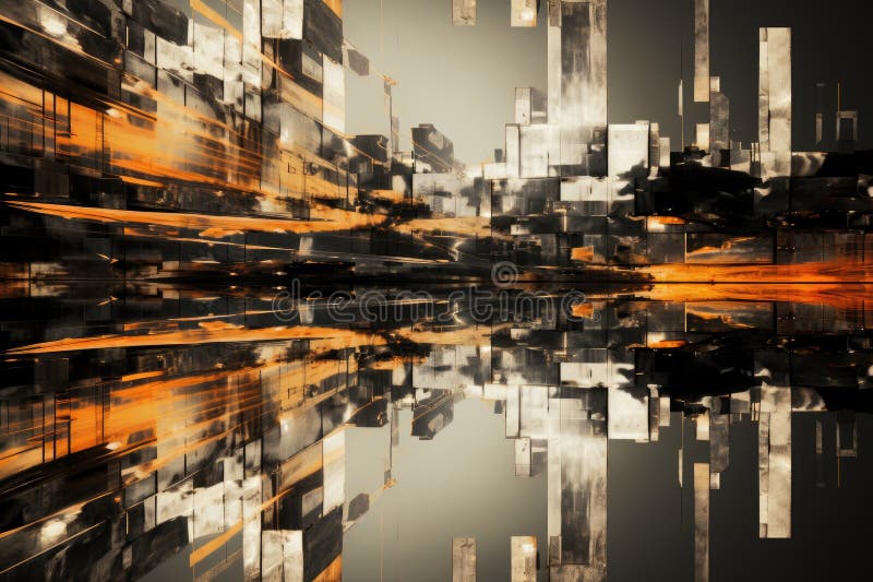 Abstract Composition Using Mirror Reflections Stock Illustration ...