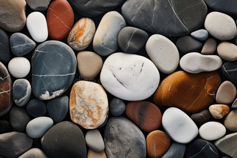 Abstract Composition Using Stones and Minerals Stock Illustration ...