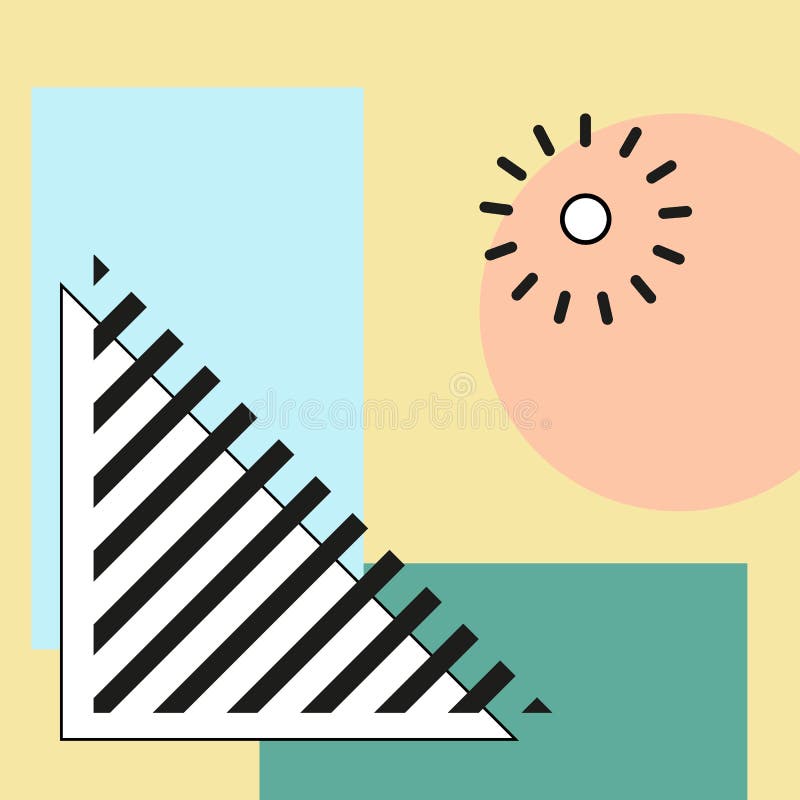 Abstract Composition. Various Geometric Forms, Triangle, Rectangle and ...