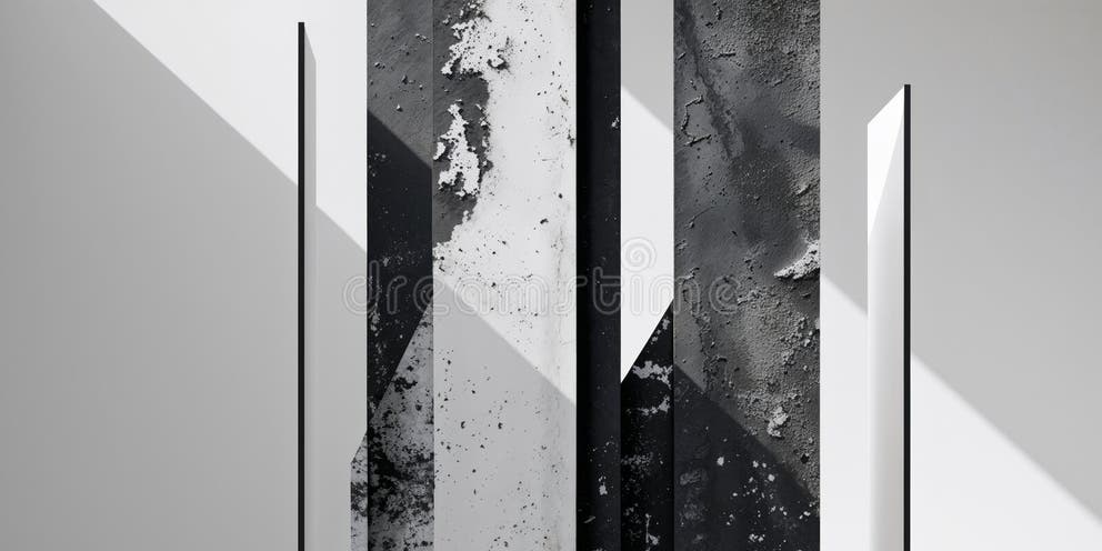 Abstract Composition of Vertical Lines with Mottled and Distressed ...