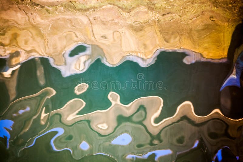 Abstract Patterns on the Ground from Water Streams Stock Photo - Image ...