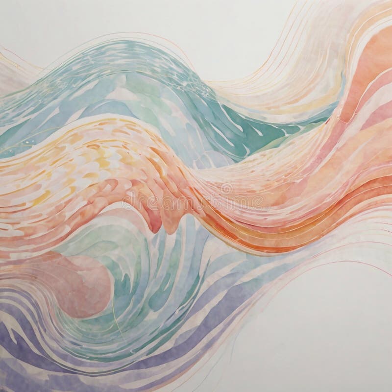 An Abstract Composition of Waves and Circles Symbolizing Vibrations and ...