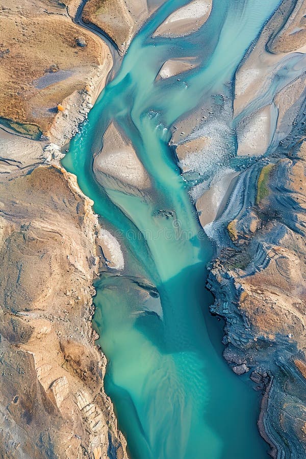Abstract Compositions Created by Rivers and Water Bodies from Above ...