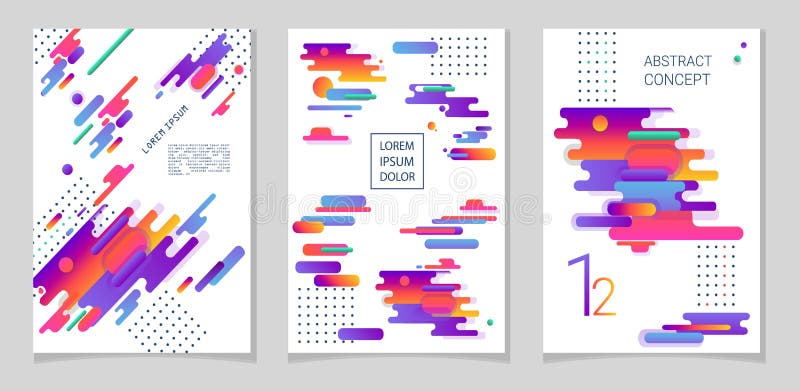 Abstract Compositions from the Rounded Bands, Futuristic and Modern ...