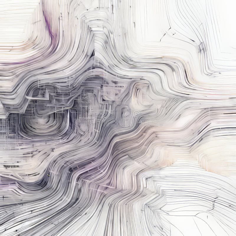 Abstract Computer Art with Random Pencil Doodle Lines Texture Stock ...