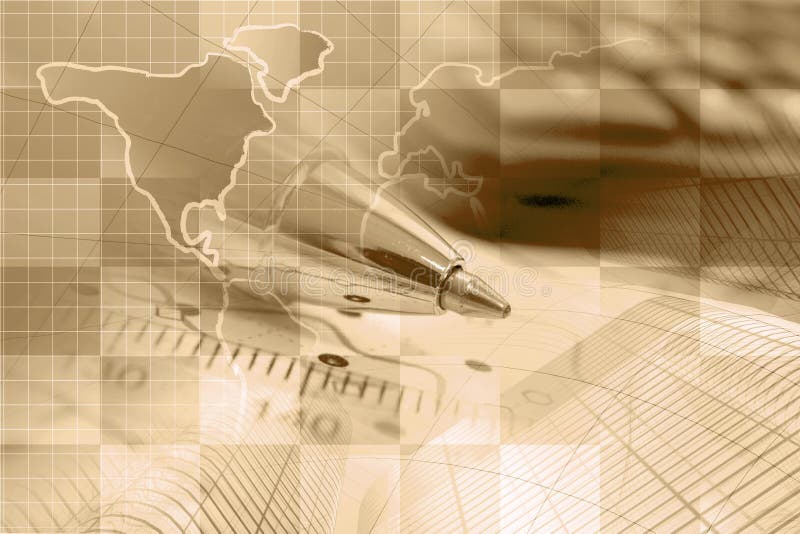 Buildings, pen and map stock image. Image of globe, collage - 142747775