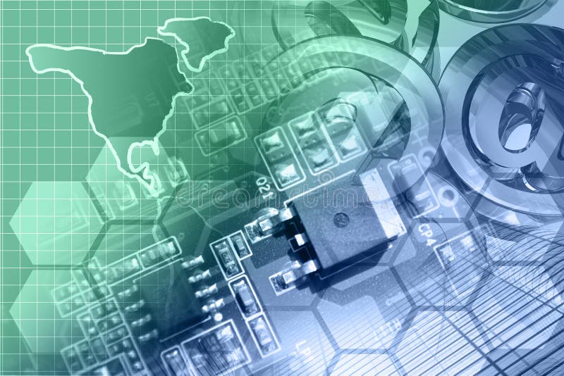 Electronic Device, Mail Signs and Map Stock Photo - Image of device ...