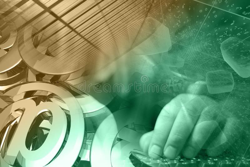 Keyboard, Hands and Mail Signs Stock Image - Image of abstract, mail ...